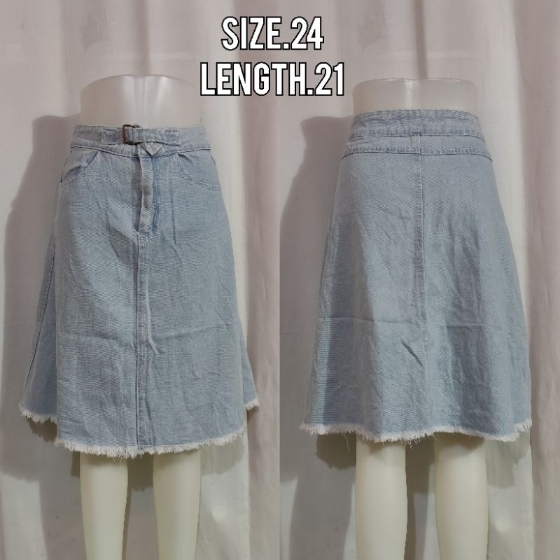 B45 PRELOVED DENIM SKIRT LONG | PALDA 3 | Shopee Philippines