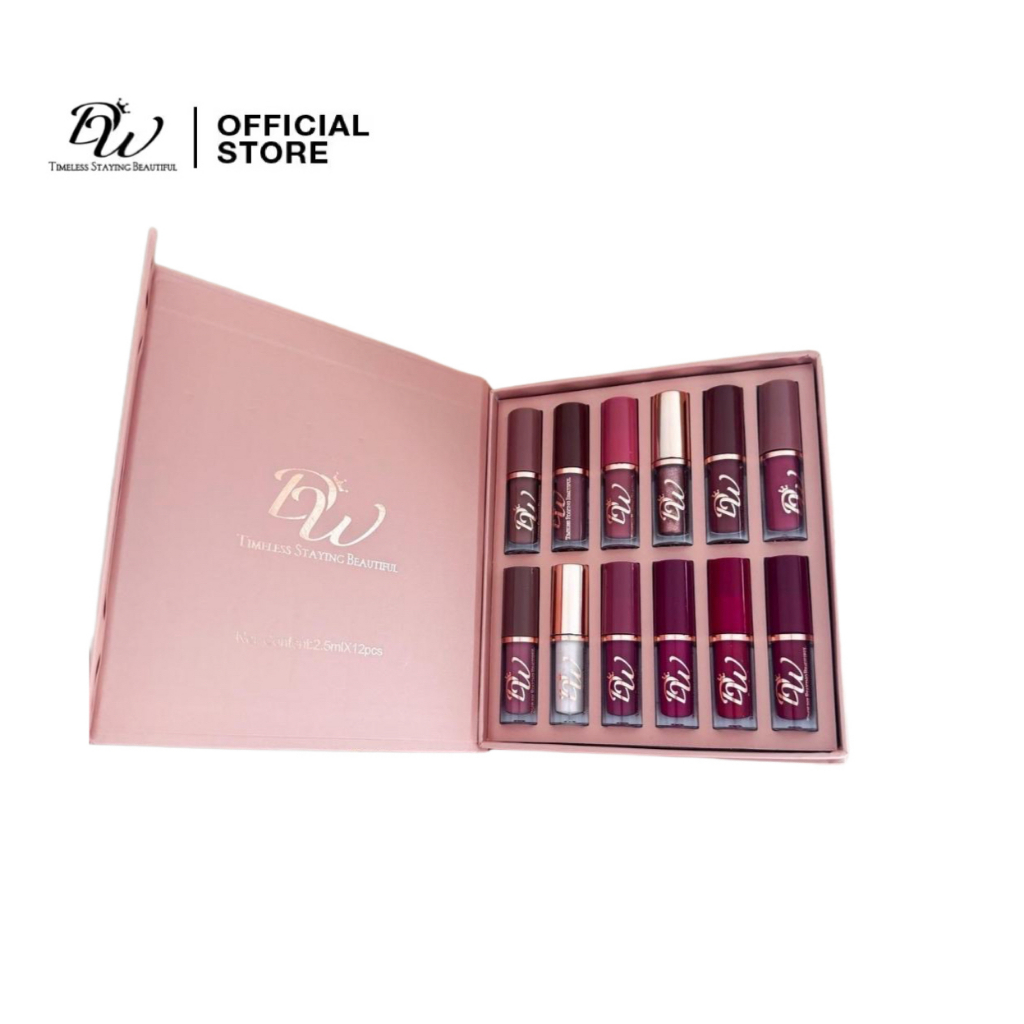 DW 12 Colors Lips Gloss Set | Matte Waterproof Liquid Lipsticks ...