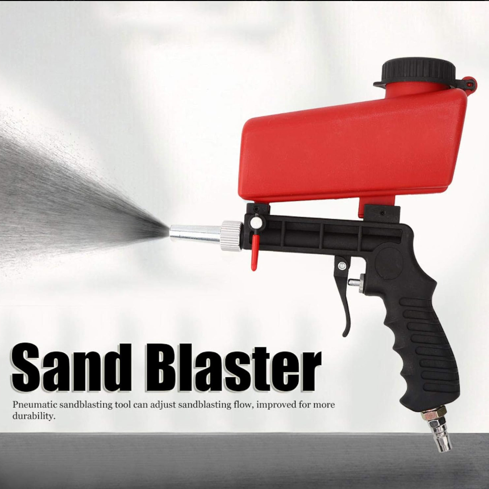 Sand Blaster Gun Kit,Hand Held Sand Blasting Spray Gun Adjustable Media ...
