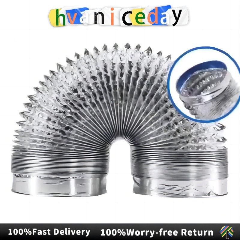 2/4M Aluminum Foil Retractable Ventilation Duct Thickening Exhaust Pipe ...