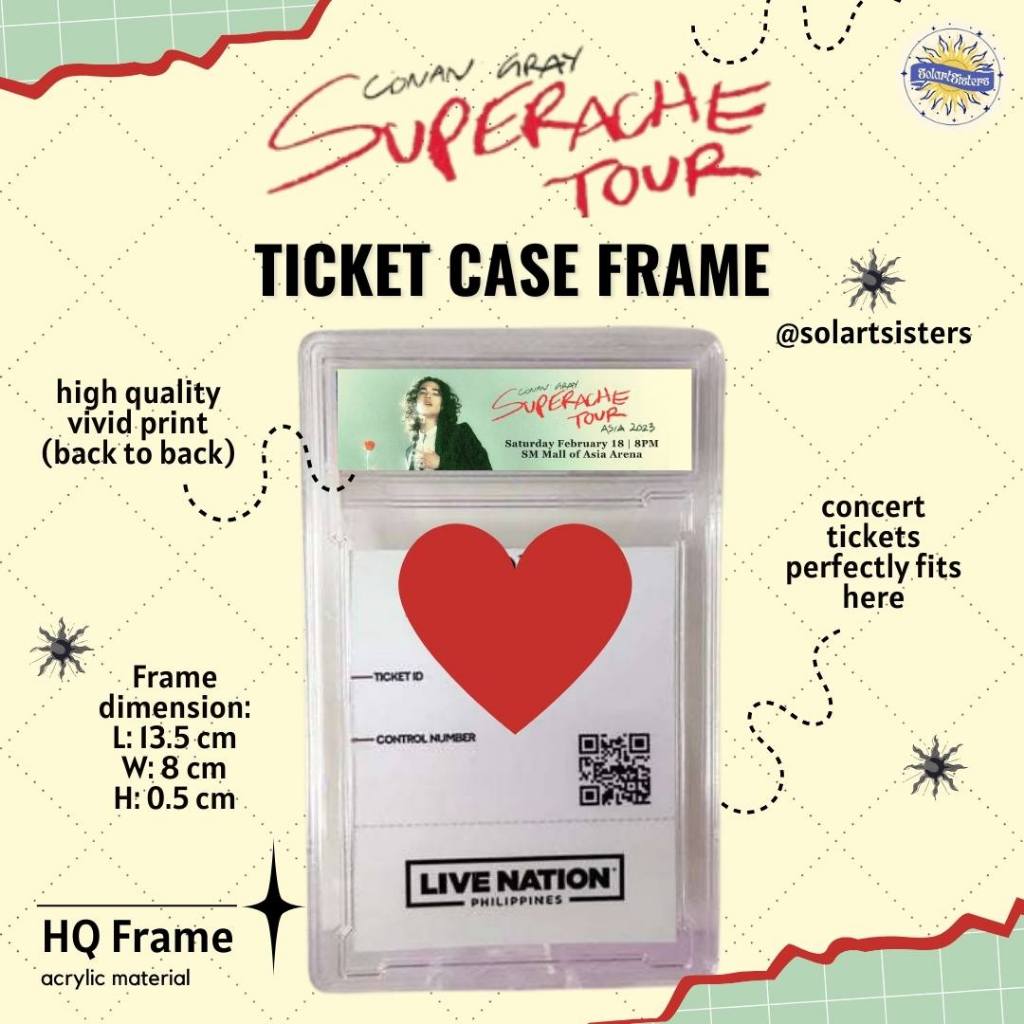 CONAN GRAY Superache World Tour Concert Ticket Case Frame Keeper ...