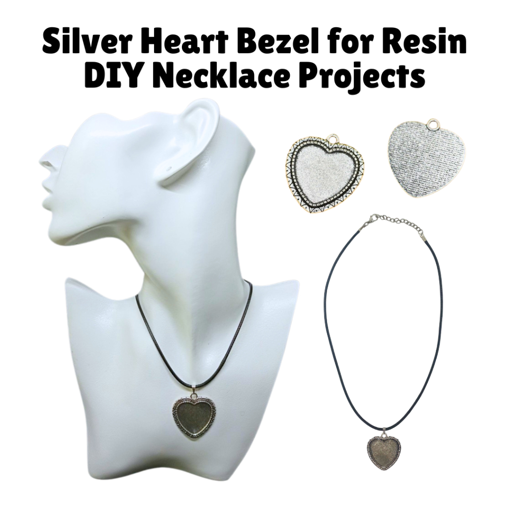 Silver Heart Bezel for Resin DIY Necklace Projects | Shopee Philippines