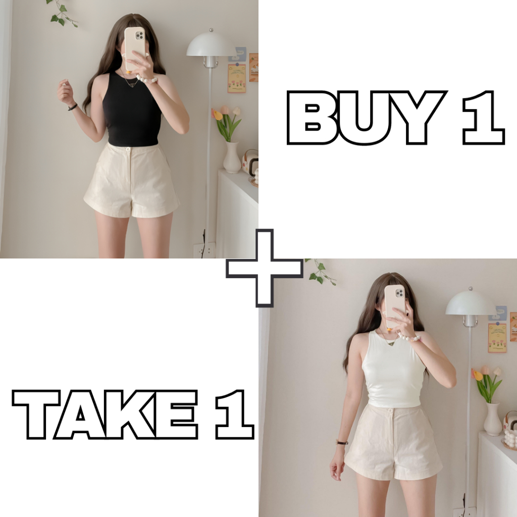 SS Erin BUY 1 TAKE 1 Double Lining Racer Back Full Length Top for Women ...