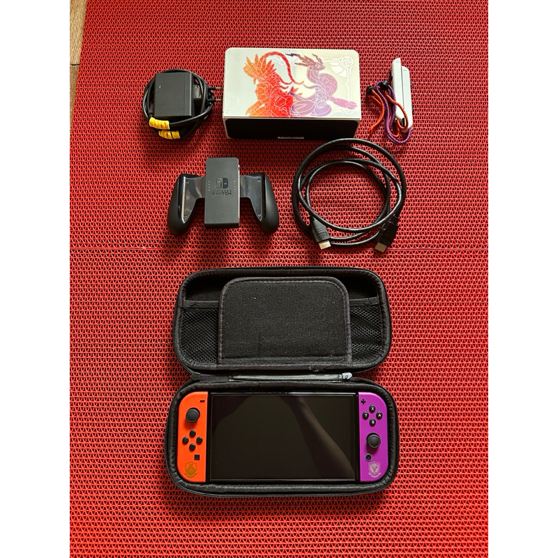 NINTENDO SWITCH OLED SCARLET & VIOLET EDITION (NO BOX) | Shopee Philippines