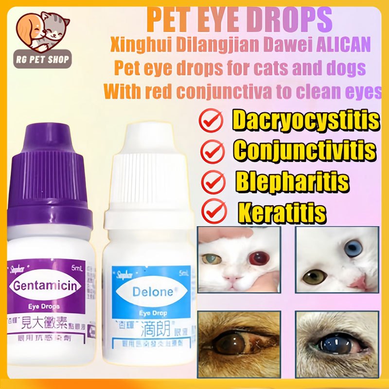 Pet Eye Drops for Cat Dogs Eye Infection Opthalmic Eye Drops Remove ...
