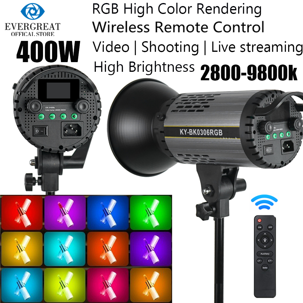 400W RGB Professional Bowens Mount Strobe Studio Lighting For Photo Photography Flash Light ...