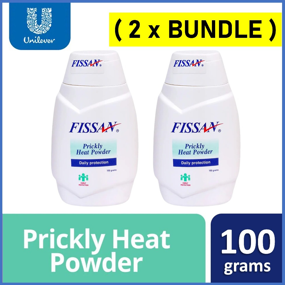 Fissan Prickly Heat Cooling Powder Daily Protection (with Talc) - 2 x ...