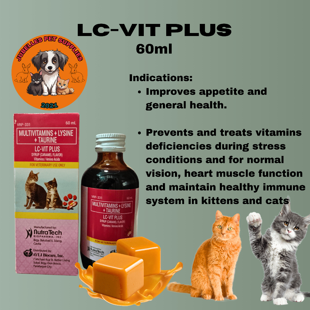 LC-VIT Plus Syrup (Multivitamins + Lysine + Taurine) 60mL | Shopee ...