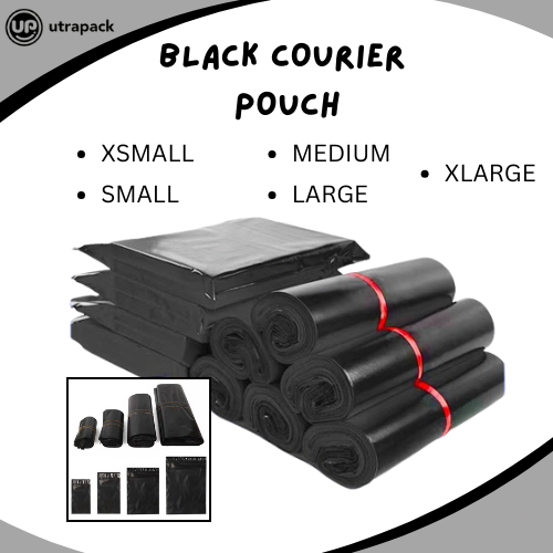 100pcs black courier pouch plain pouch express pouch Parcel Pouch ...