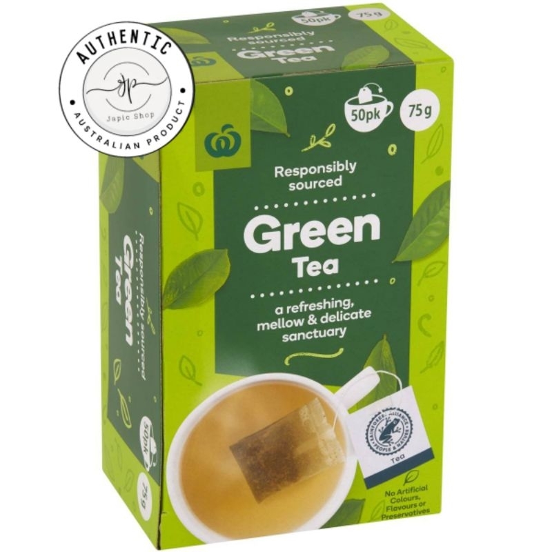Woolworths Green Tea (50 bags) 75g | Shopee Philippines
