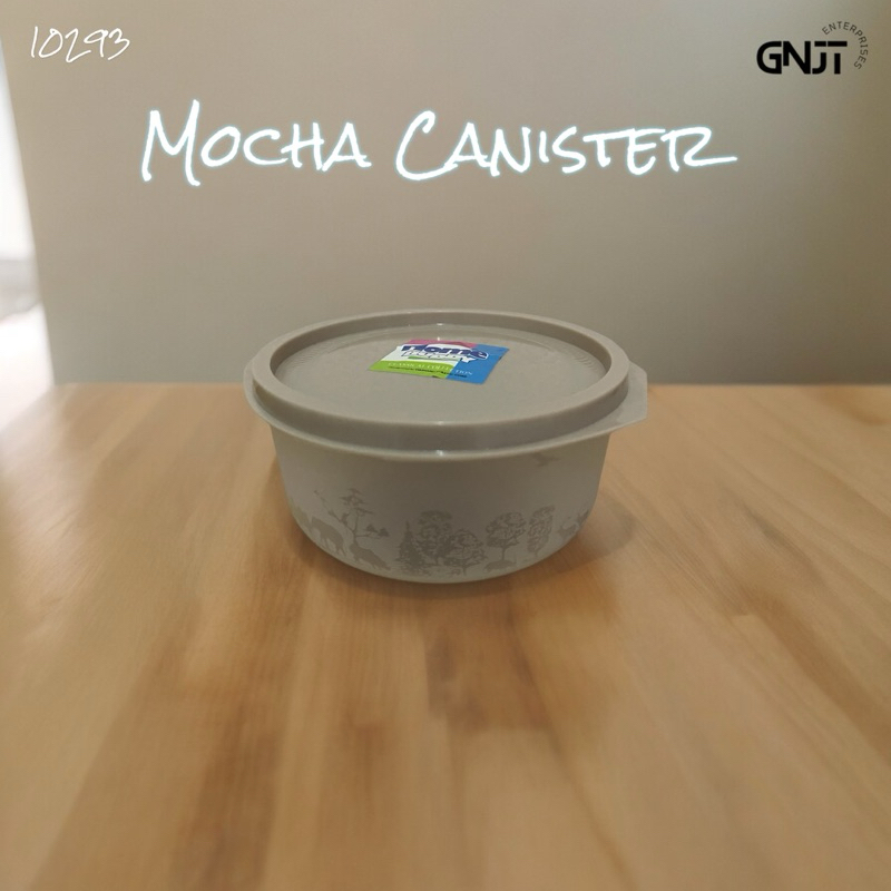 Plastic Canister Mocha Canister Round Plastic Multi-purpose Container ...