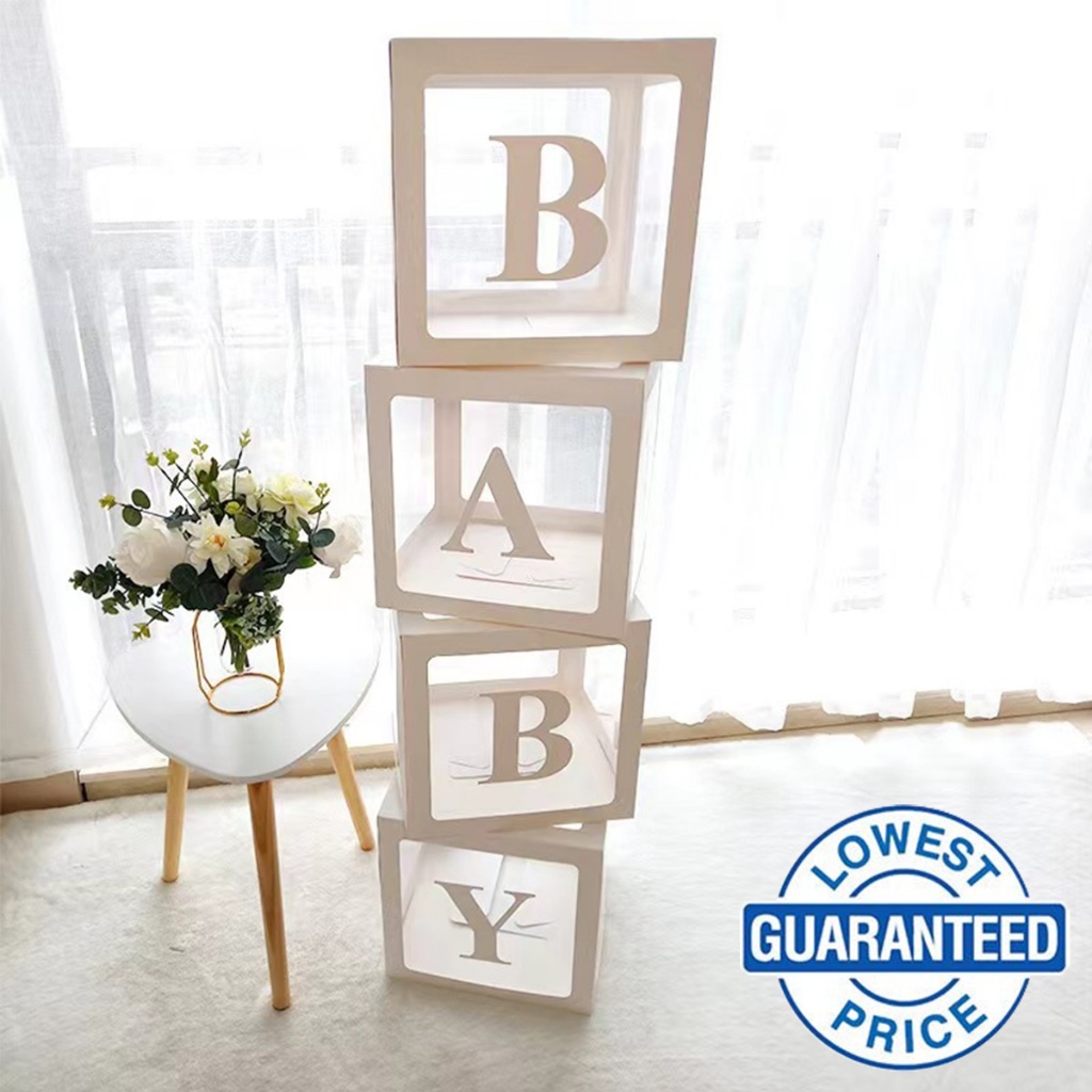 Transparent White Balloon Box Boss Baby Theme Party Decorations ...