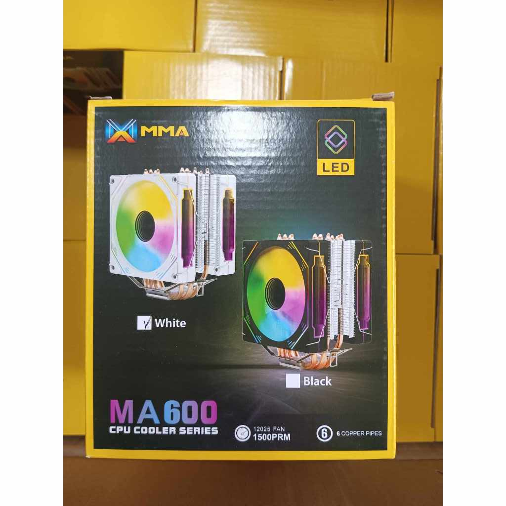 MMA MA600 CPU COOLER 1500RPM 6 COPPER PIPES | Shopee Philippines
