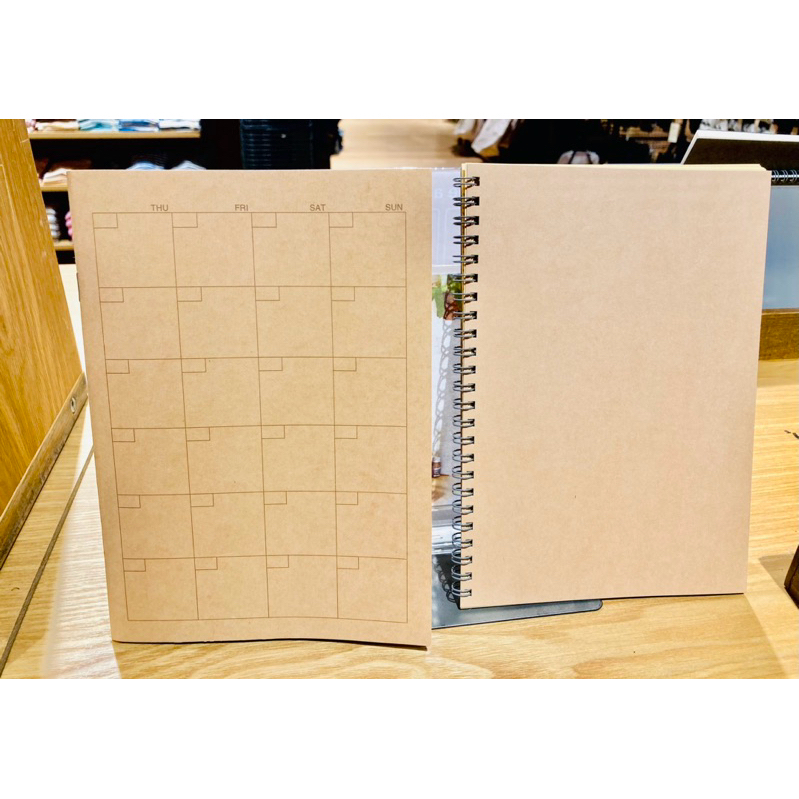 Muji Monthly Planner with Ring & no Ring / Kraft paper | Shopee Philippines