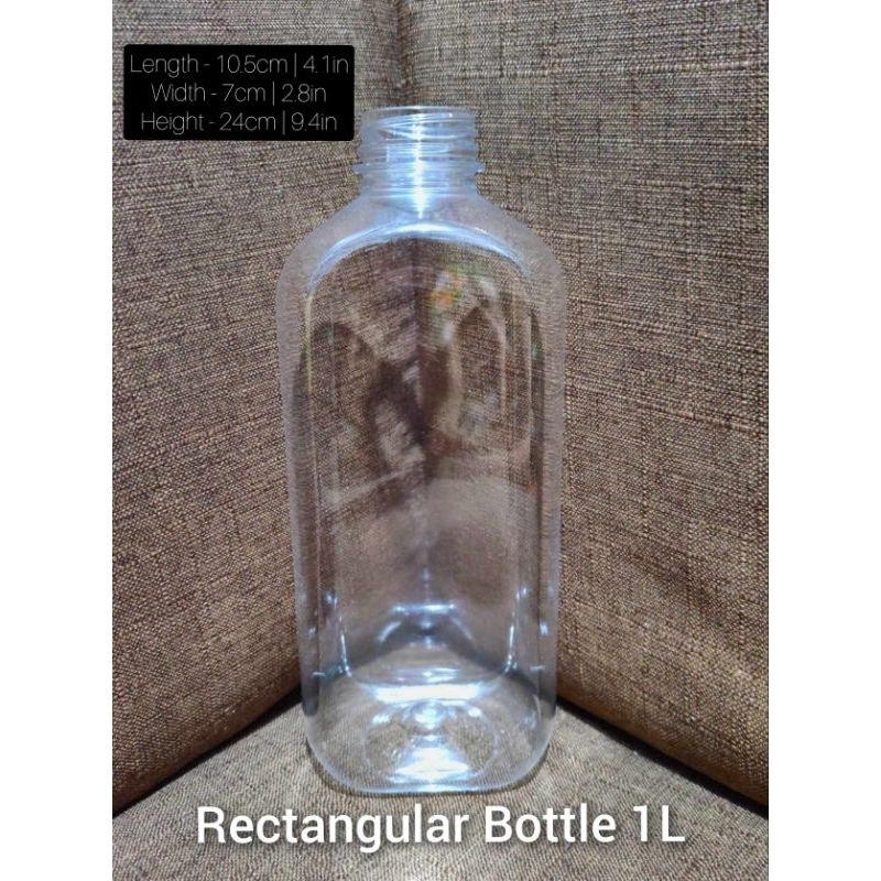 1Liter Rectangular bottle no lid (walang takip) | Shopee Philippines