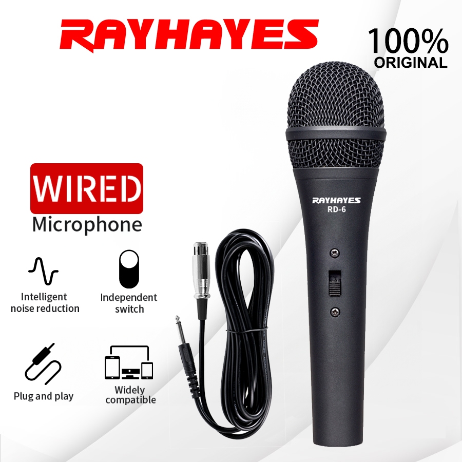 RAYHAYES Professional Stage Wired Microphone Metal Microphone Suitable ...