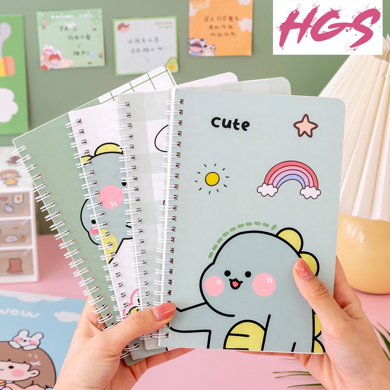 HGS 1 pcs Notebook A5 Cartoon Spring Notebook Portable Coil Notepad ...