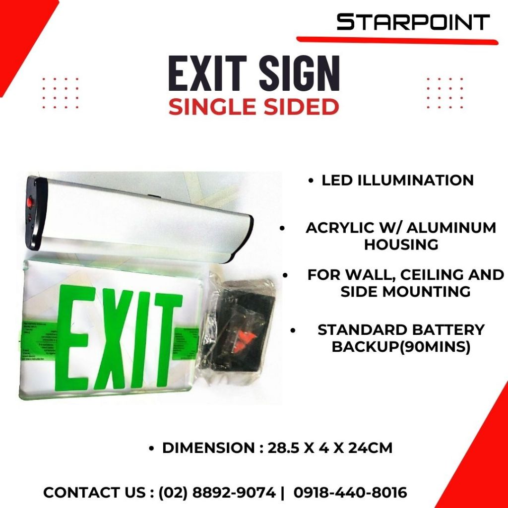 CK200SG Exit Sign, Emergency exit signanges | Shopee Philippines