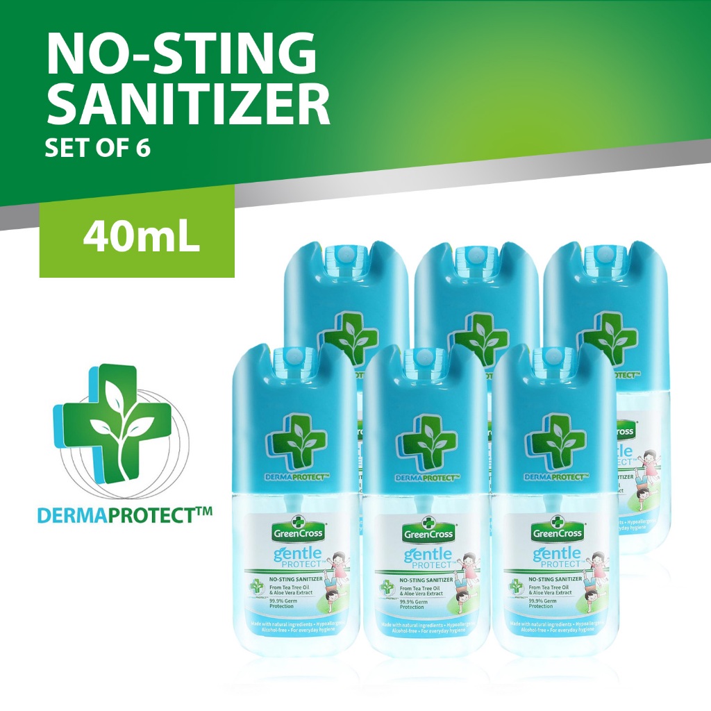 Green Cross Gentle Protect No-Sting Sanitizer (40 mL) x6 | Shopee ...