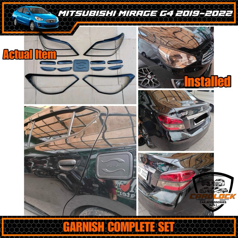 Mitsubishi Mirage G4 2019 - 2022 Garnish Complete Set | Shopee Philippines