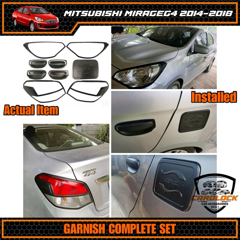 Mitsubishi Mirage G4 2014 - 2018 Garnish Complete Set | Shopee Philippines
