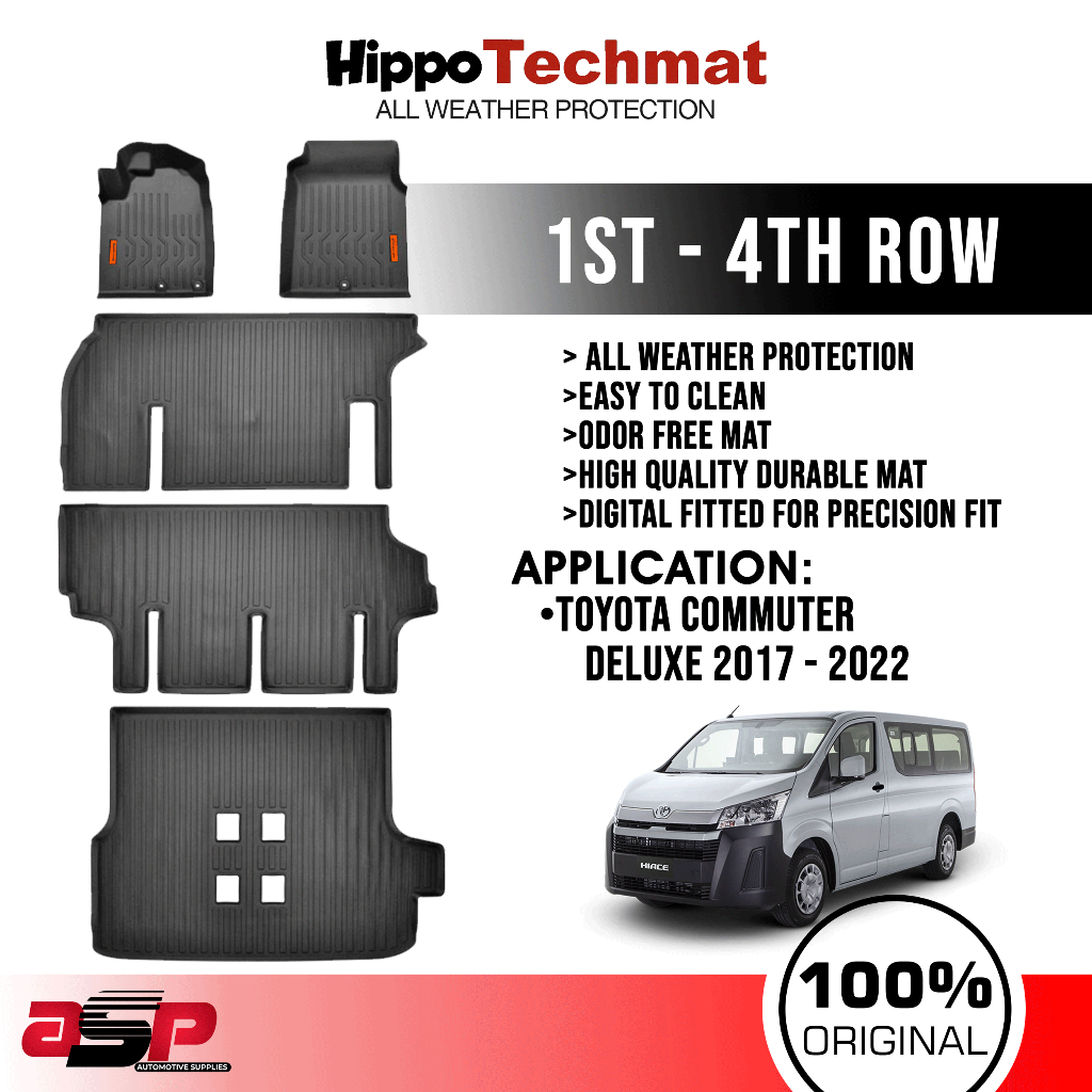 Hippo Techmat Deep Dish Matting for Toyota Hiace Commuter Deluxe 2017 ...