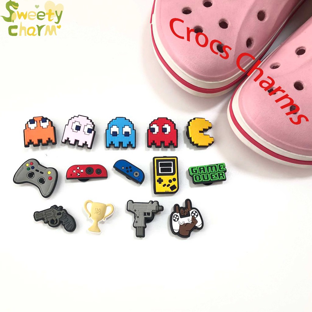 Pacman Controller Pac-Man Cartoon Jibbitz Shoe Buckle Crocs Charm cell ...