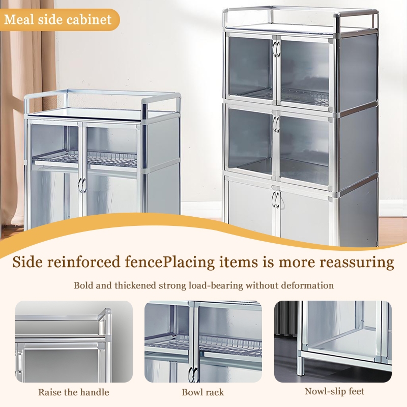 Aluminum alloy cabinet Storage 2/3 layers Multipurpose kitchen Dish ...