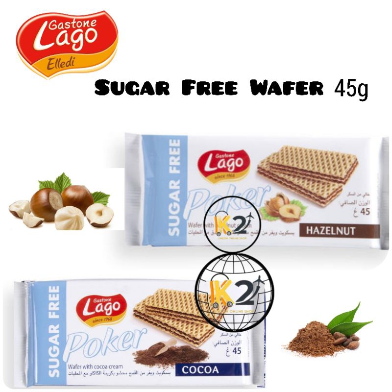 Gastone Lago Sugar Free Wafer 45g|| Wafer without sugar | Shopee ...