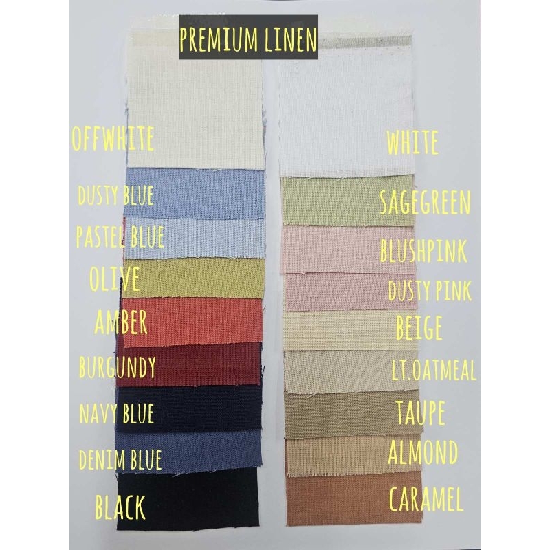 PREMIUM COTTON LINEN BLEND FABRICS 54 INCHES WIDTH | Shopee Philippines