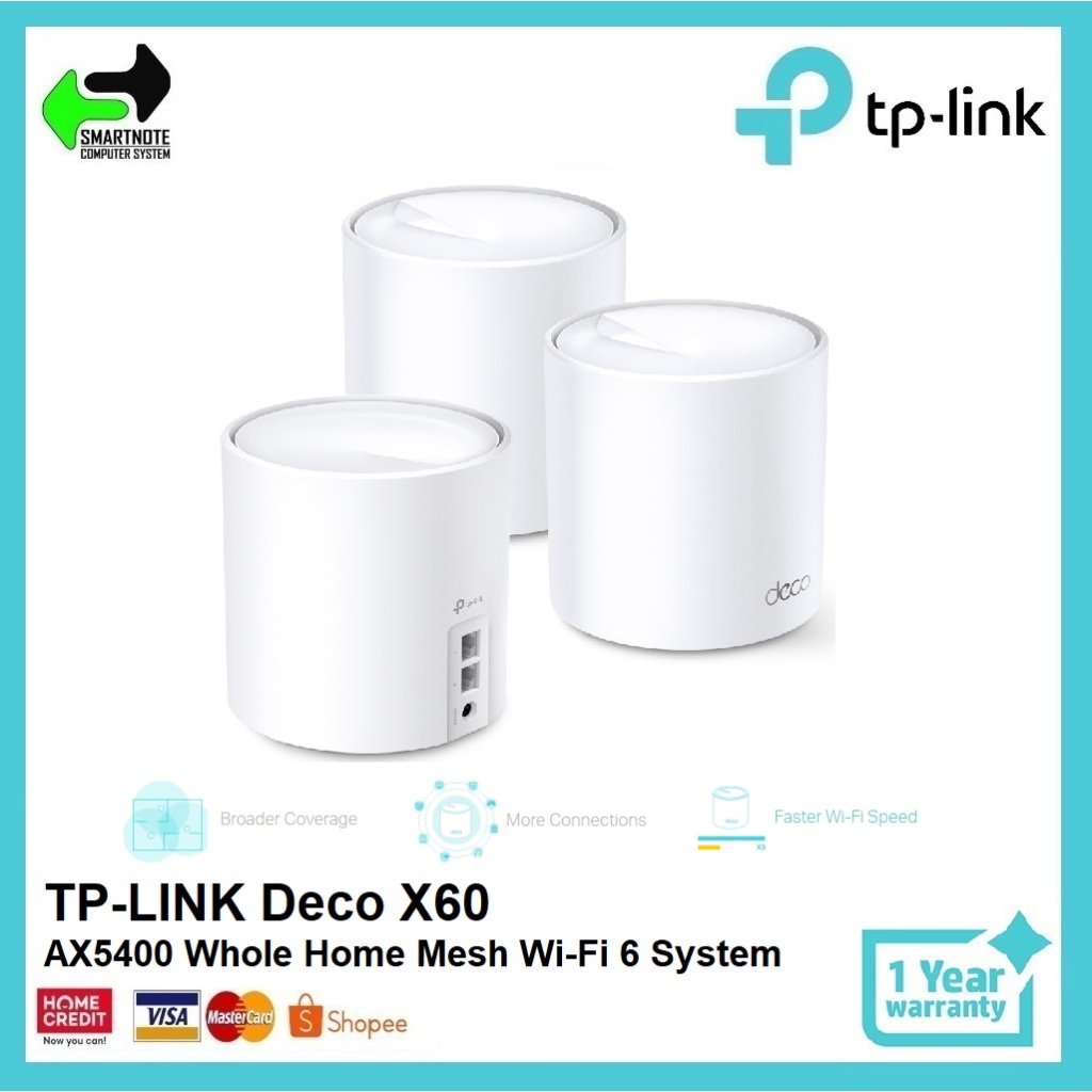TP-LINK DECO X60 AX5400 WHOLE HOME MESH WIFI 6 SYSTEM | Shopee Philippines