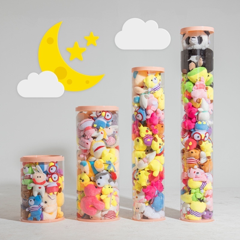 Stuff Toy Organizer Toy Storage Bucket Transparent Doll Storage ...