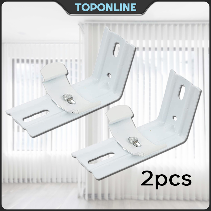 2pcs 3inch L Shaped Blinds Bracket Metal Vertical Curtain Bracket Wall ...