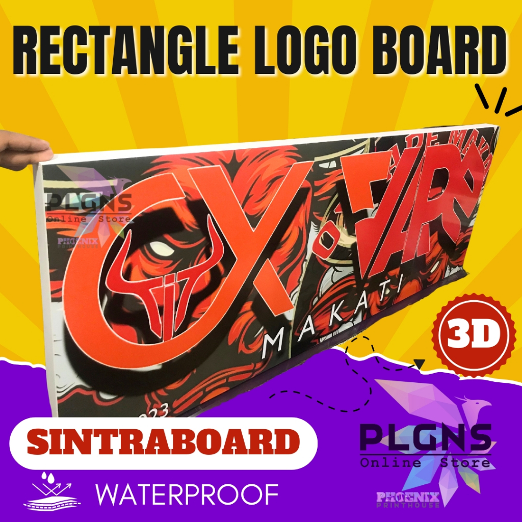 Rectangle Logo Boards 3D or Flat Sintra Personalized Customized ...