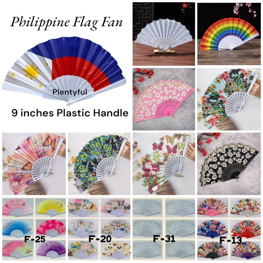 Philippines Fans Fabric Folding Fan Colorful Printed Floral Folding ...