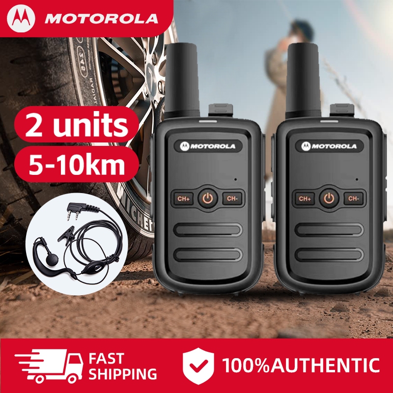 【Free headset】Motorola C51 Mini Two Way Radio Walkie Talkie Long Range ...