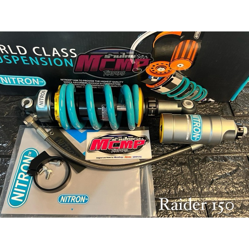 Nitron over racing shock premium copy Raider 150 carb and fi model ...