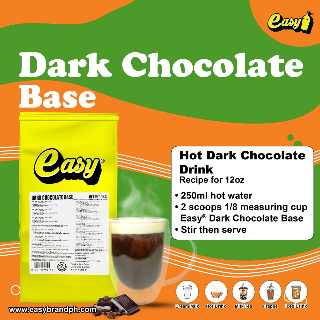 Easy Brand Dark Chocolate Powder Base (1KG) | Shopee Philippines