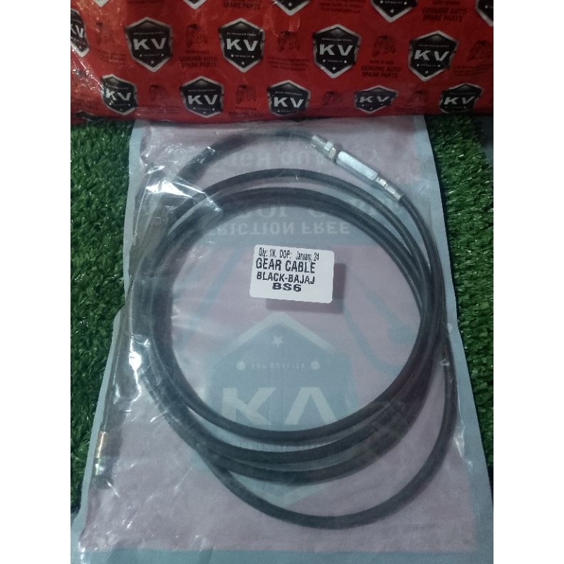 KV AUTO GENUINE PARTS - GEAR CABLE BLACK (BAJAJ RE NEW MODEL) | Shopee ...