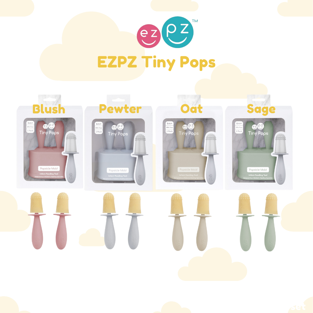 ezpz Tiny Pops Popsicle Mold Set with Wands for Infants 4 Months+ (2 ...