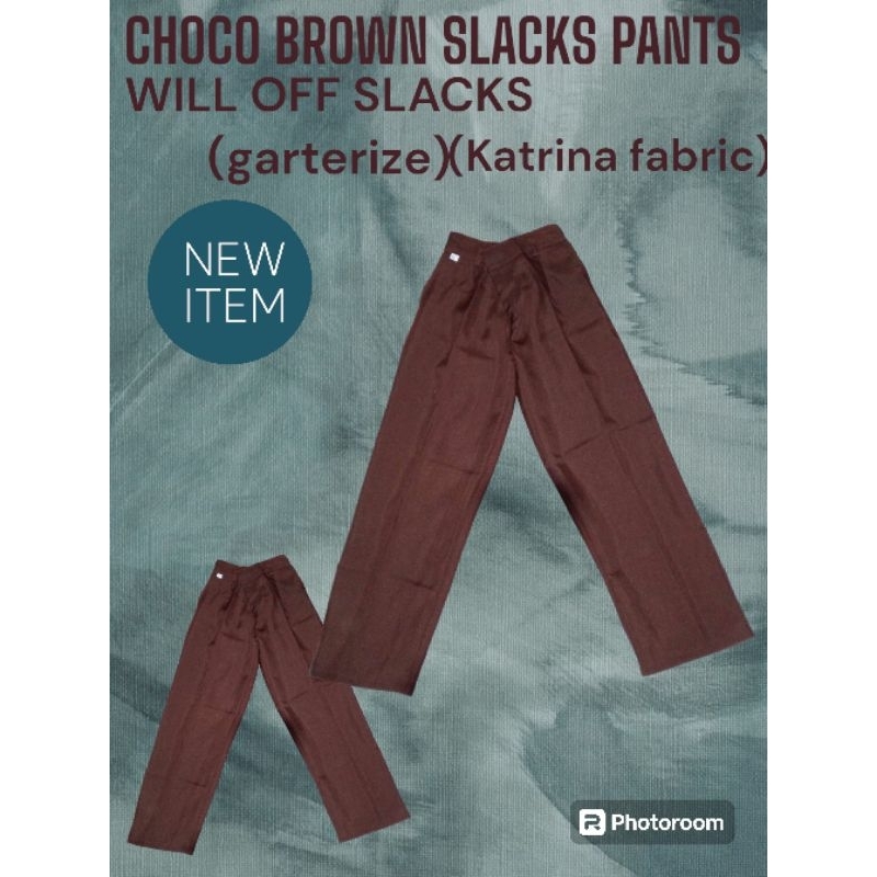 CHOCO BROWN WILL OFF SLACKS /GARTERIZE STYLE/KIDS BOY SLACKS/KIDS BOY ...