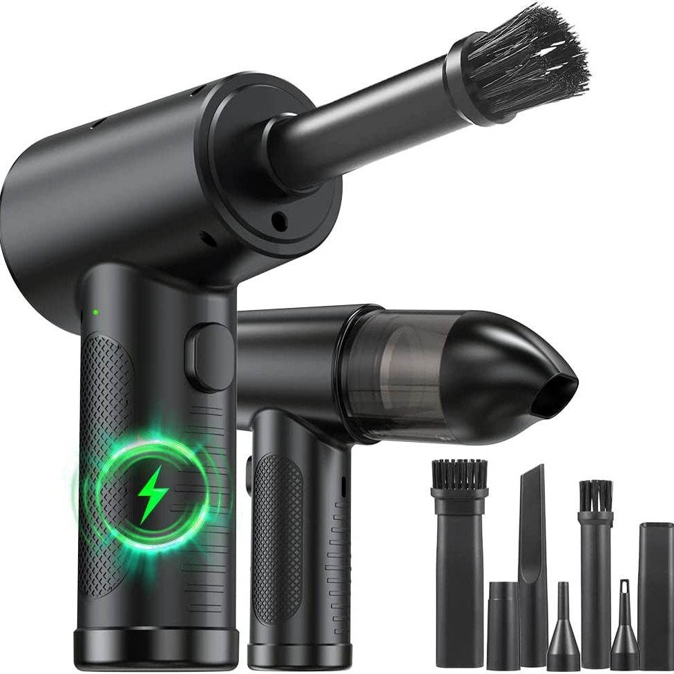 2 in 1 Mini Vacuum & Air Blower Cordless Handheld Vacuum Air Duster ...