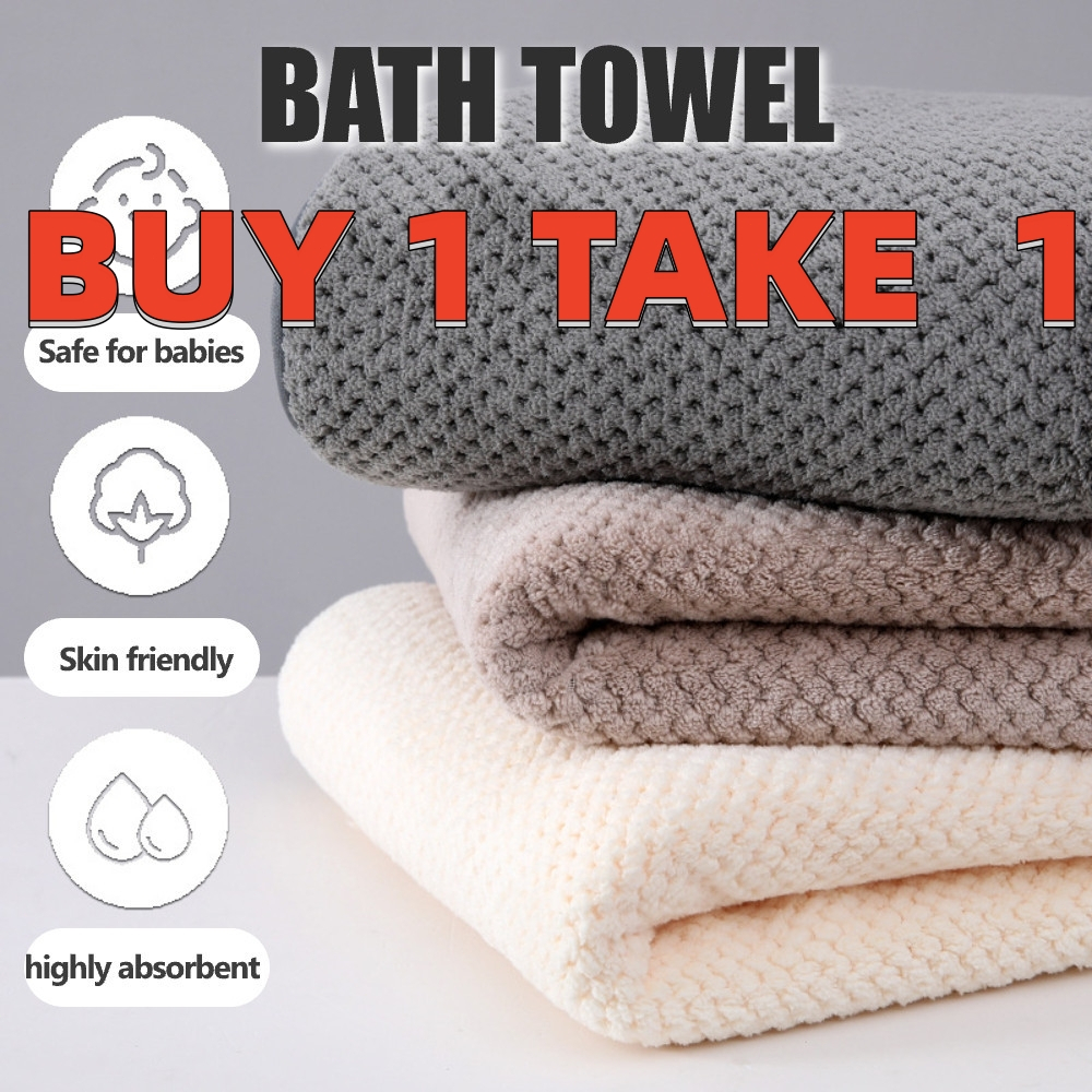 BUY 1 Take 1 Cotton Towel Bath for adult Style Microfiber Towel ...
