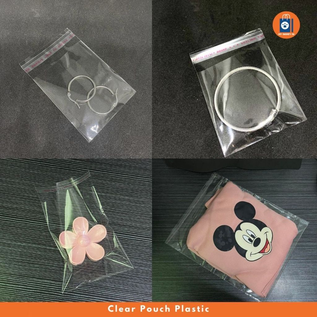 100pcs Transparent Self Adhesive Plastic Seal OPP Clear Pouch | Shopee ...