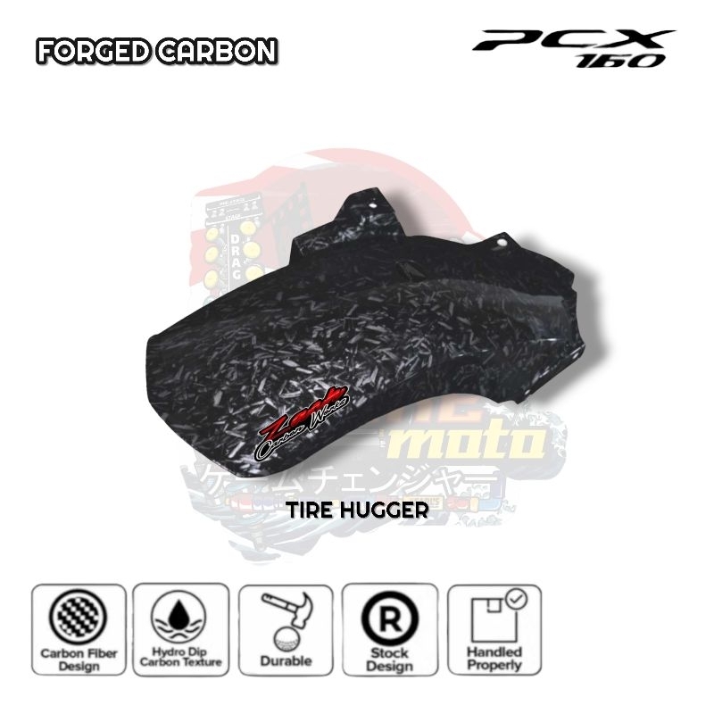 NEW!! Honda Pcx 160 forged hydro dip carbon tire hugger | Shopee ...