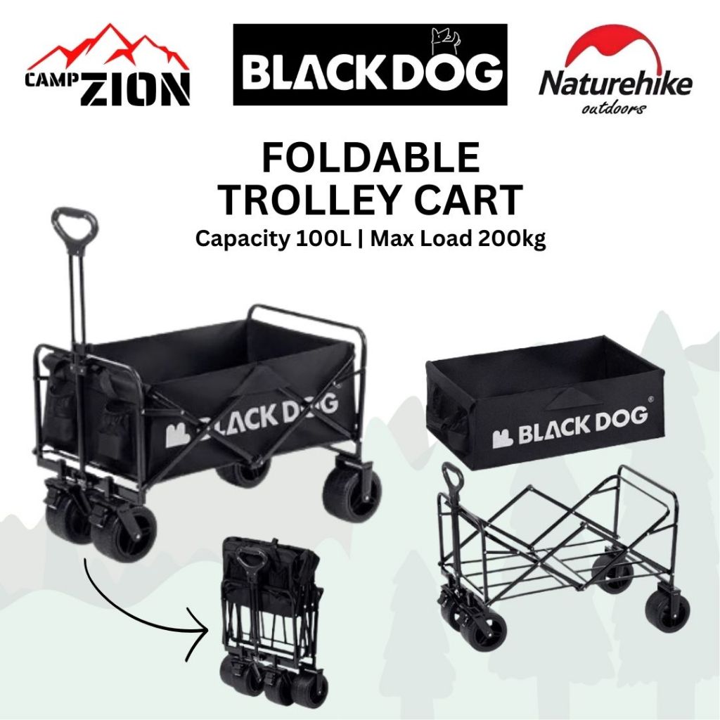 Blackdog CBD2300JJ023 Outdoor Trolley Camping Cart Wagon Carrier 100L ...