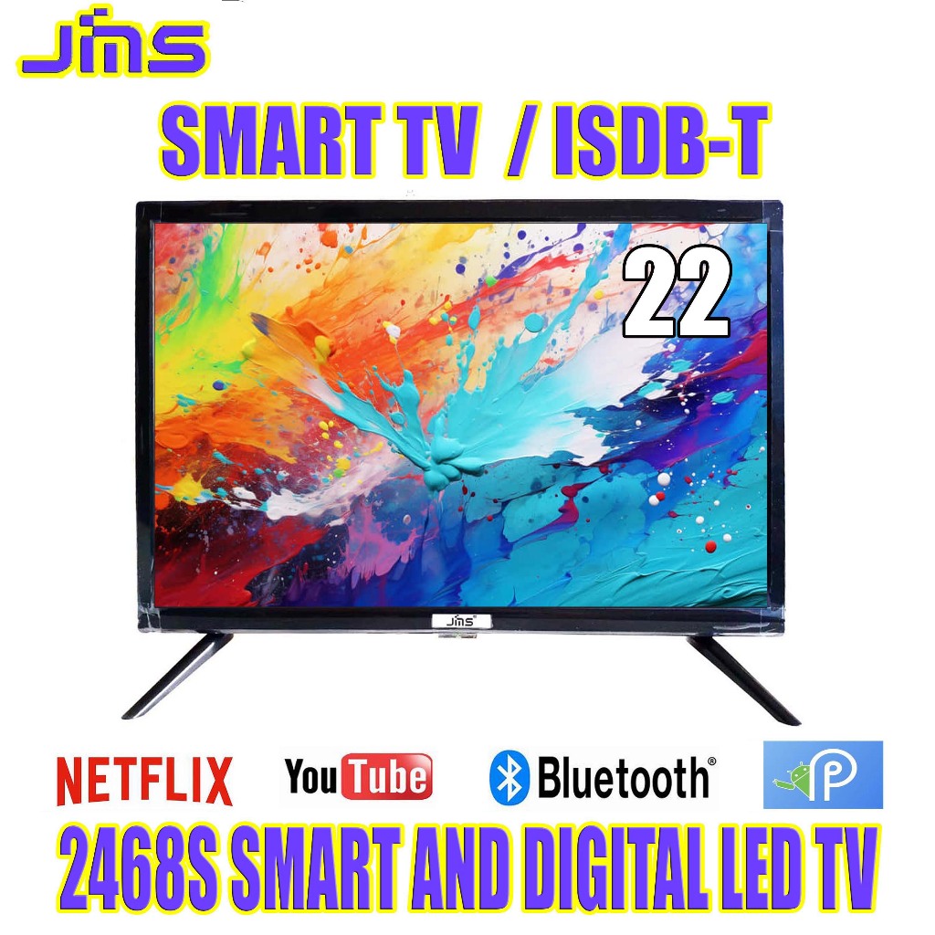 JMS SMART TV DIGITAL ISDB-T WITH BLUETOOTH LED TV 2468S SMART WITH 22 INCH SCREEN | Shopee ...