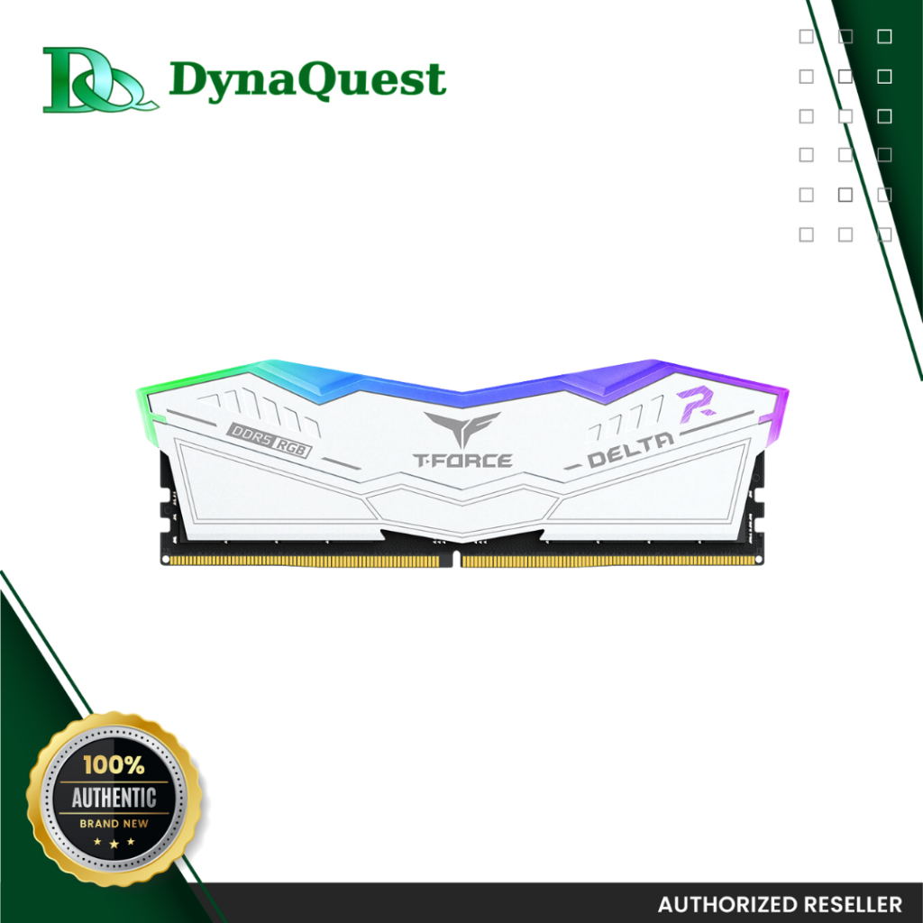 T-Force Delta RGB 16GB White DDR5 5200MT/s Desktop Memory ...