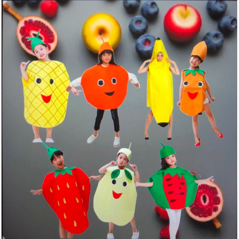 Nutrition month costume Fruits for kids (Freesize) | Shopee Philippines