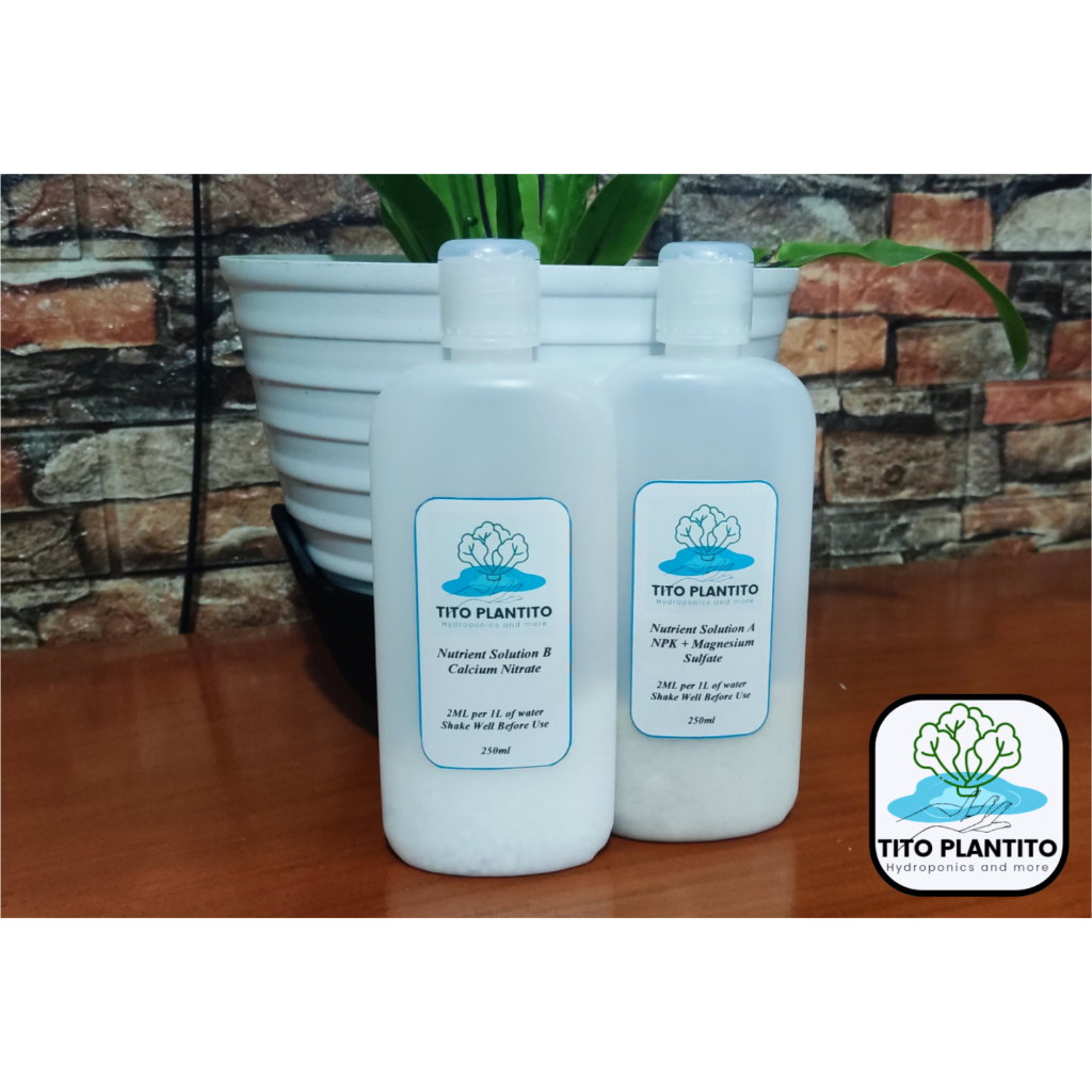 HYDROPONICS NUTRIENT SOLUTION A & B SET| NUTSOL SET A&B 250ml | Shopee ...